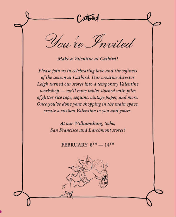 Celebrate Valentine’s Day at Catbird Williamsburg + Soho Stores (2/8-2/ ...