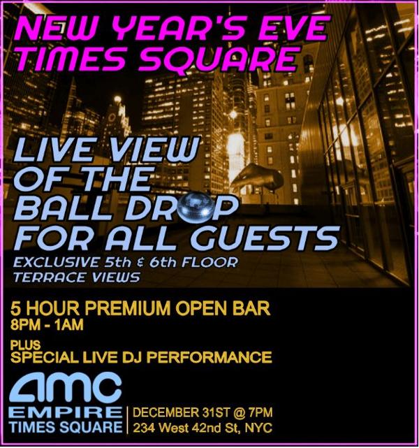 New Years Eve at AMC 42nd St Times Square - AMC Empire 25 12/31/25 ...