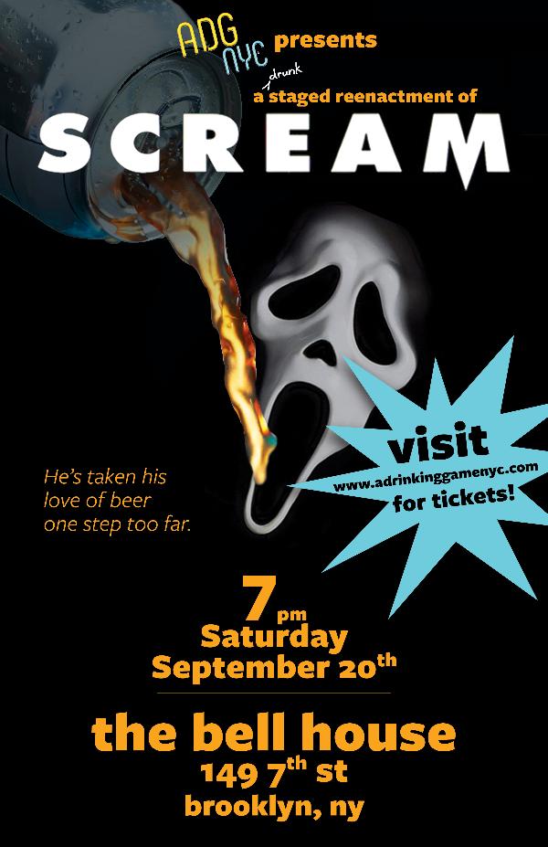 A Drinking Game NYC Presents: SCREAM - The Bell House 09/20/25