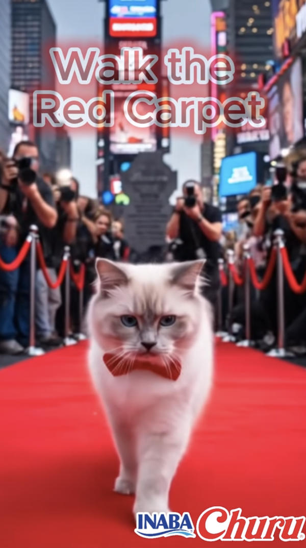 Churu Catwalk: A Playful Feline Spectacle on the Red Carpet at Times ...